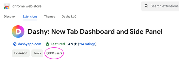 Dashy 5 Month Update - 9k users